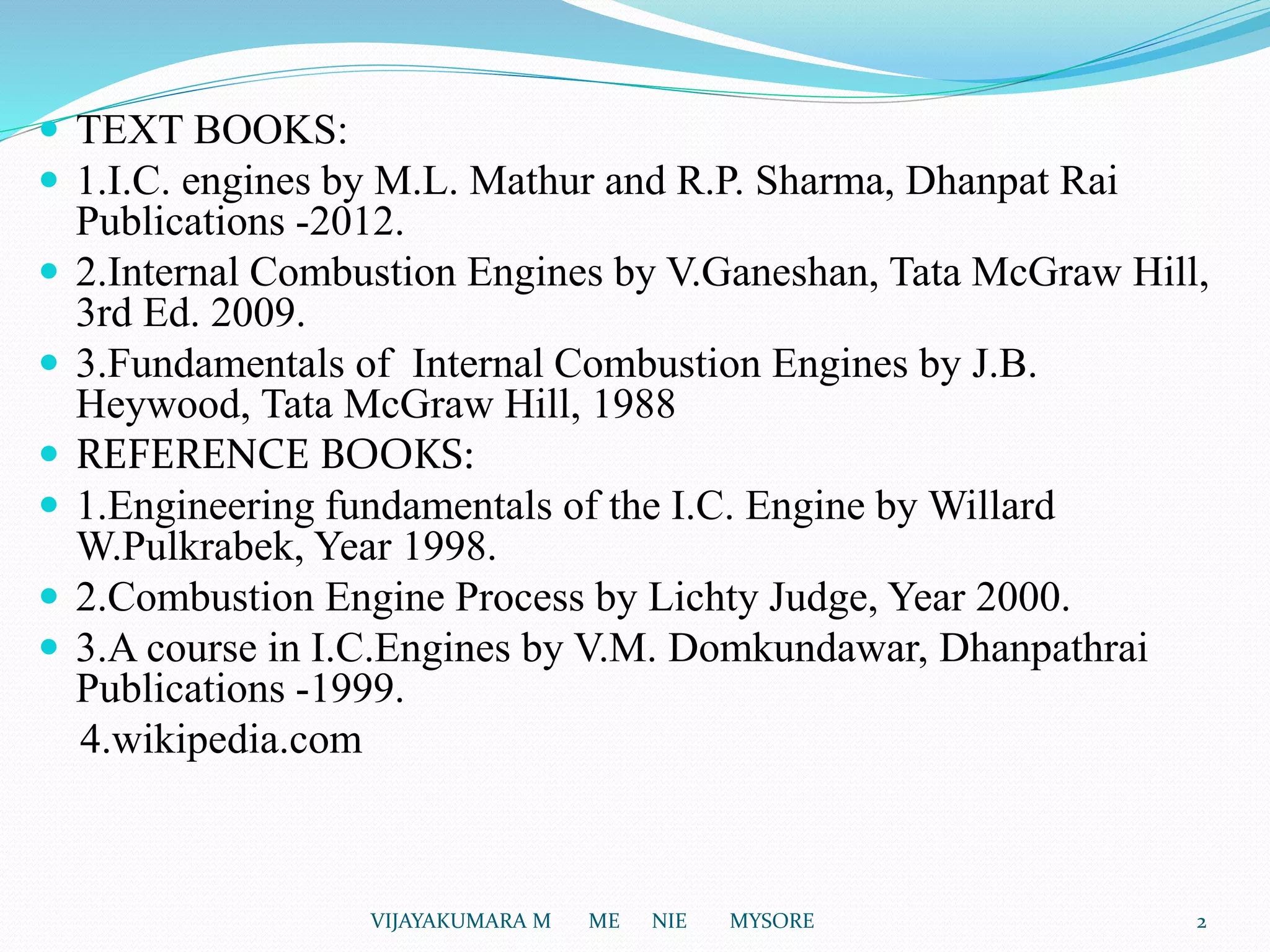 Introduction of I C Engines | PPTX