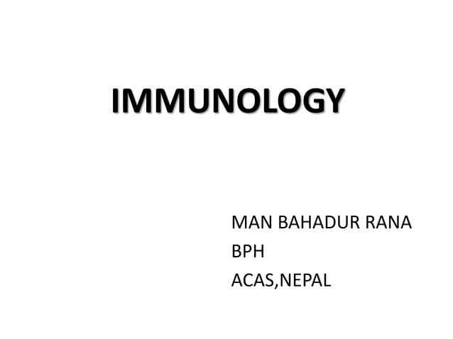 Introduction of immunology for bph class | PPTX | Infectious Diseases ...
