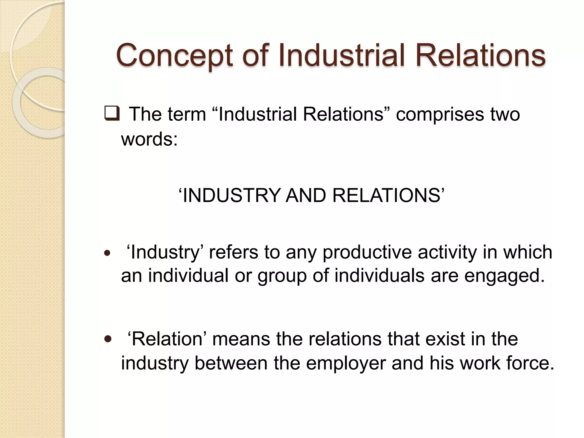 Introduction of industrial relations | PPTX