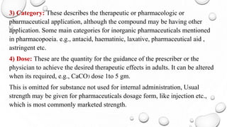 Introduction of Inorganic Chemistry, History of Pharmacopoeia.pptx