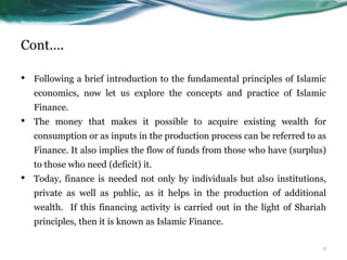 Introduction of Islamic Finance | PPTX