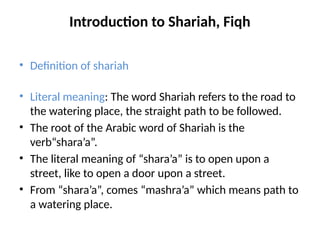 Introduction of Islamic law and Jurisprudence(Fiqh).pptx