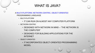 Introduction of java technology | PPT | Free Download