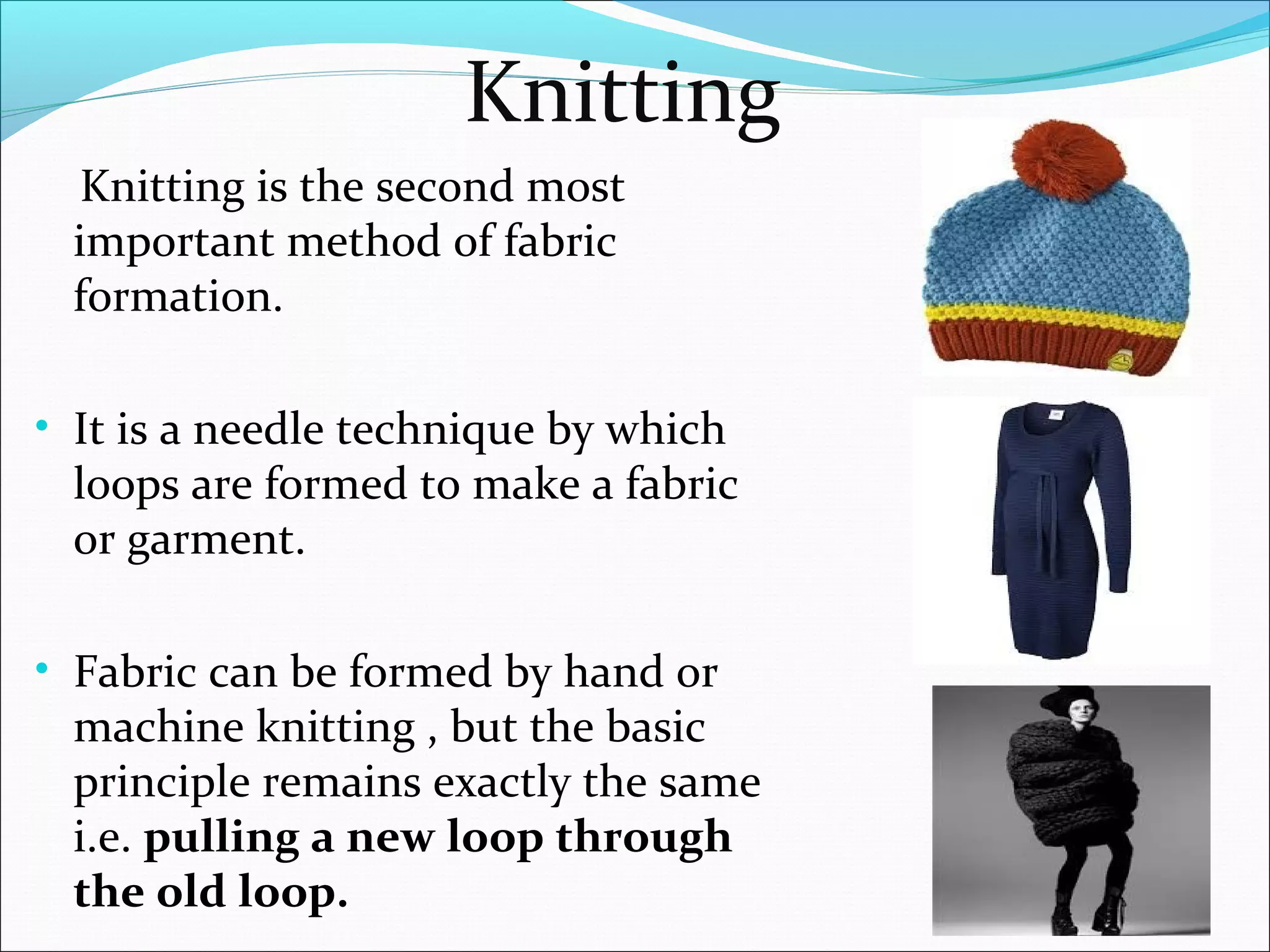 Introduction of knitting, prepared by students of Daffodil ...