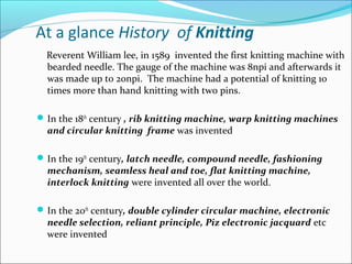 Introduction of knitting, prepared by students of Daffodil ...