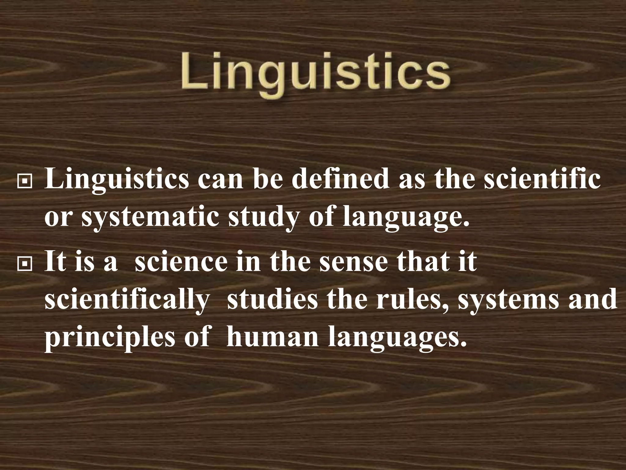 Introduction of linguistics | PPTX