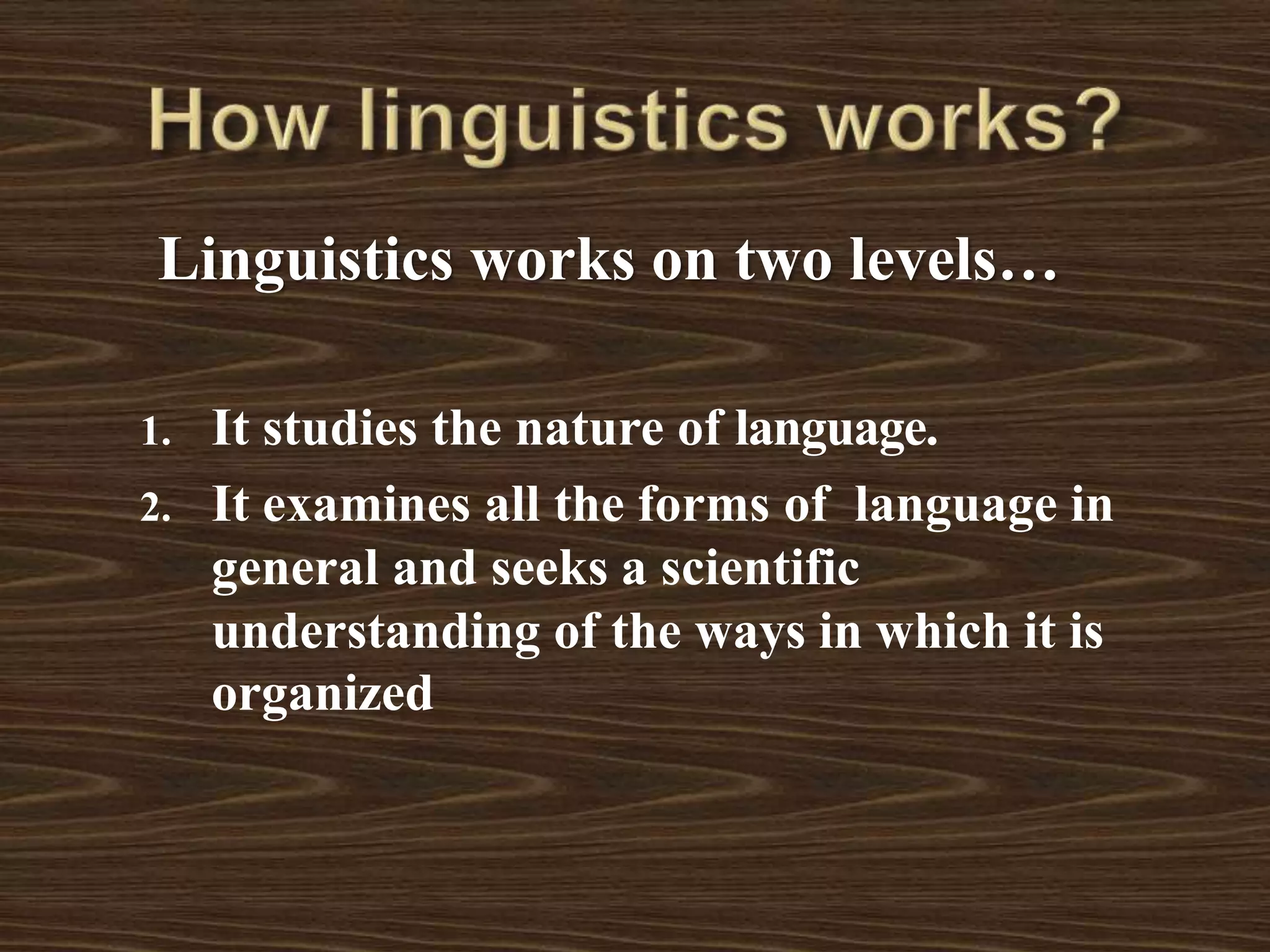 Introduction of linguistics | PPTX