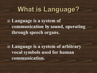 Introduction of linguistics | PPTX