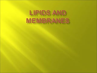 Introduction of lipids | PPT