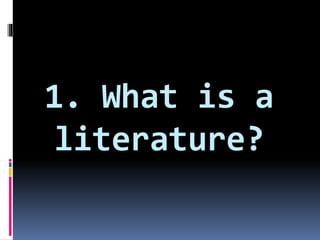 Introduction of Literature | PPTX
