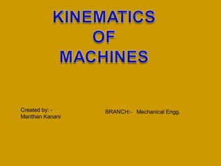 Introduction of machines and mechanism | PPT | Physics | Science