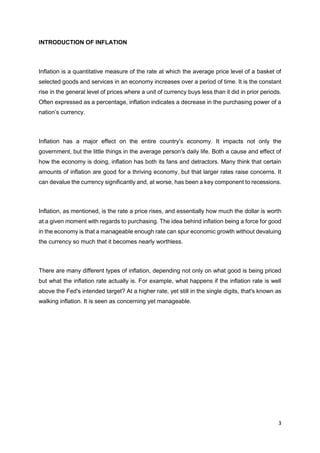 Introduction of macroeconomics - Inflation | PDF