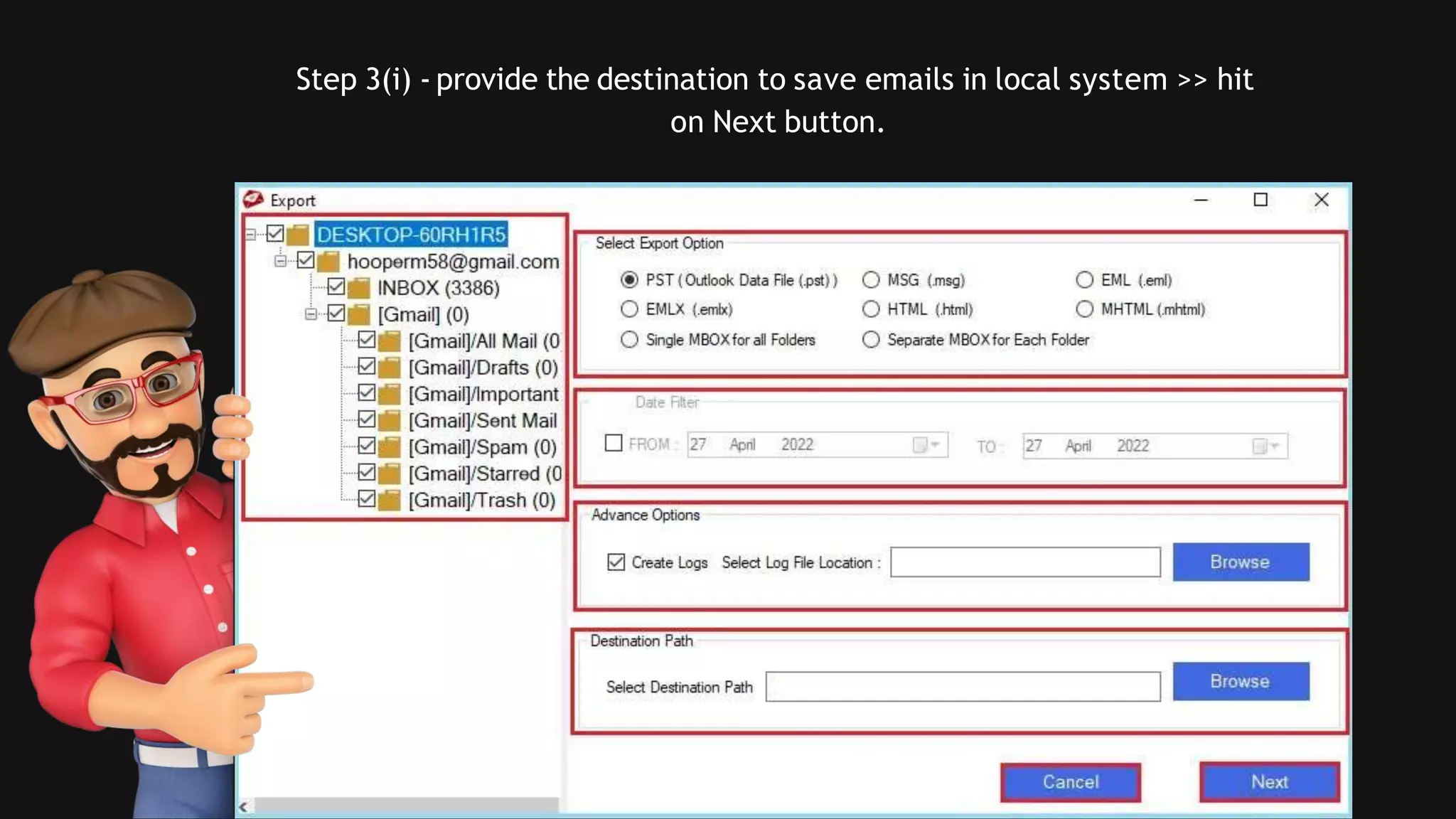 MailsDaddy Gmail Backup Tool | PPTX | Email | Internet