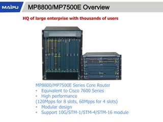 Introduction of maipu router series | PPTX