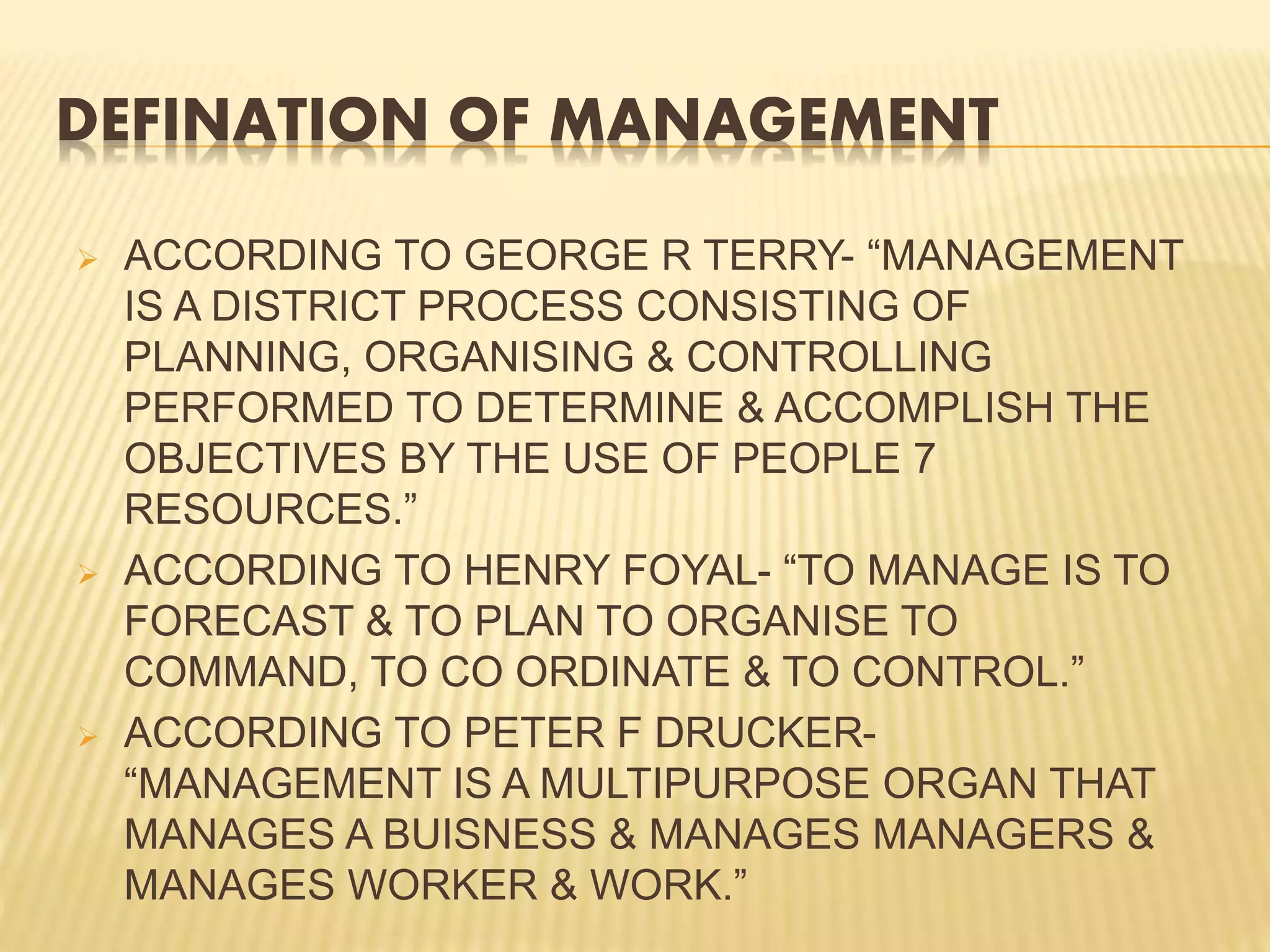 Introduction of management | PPT