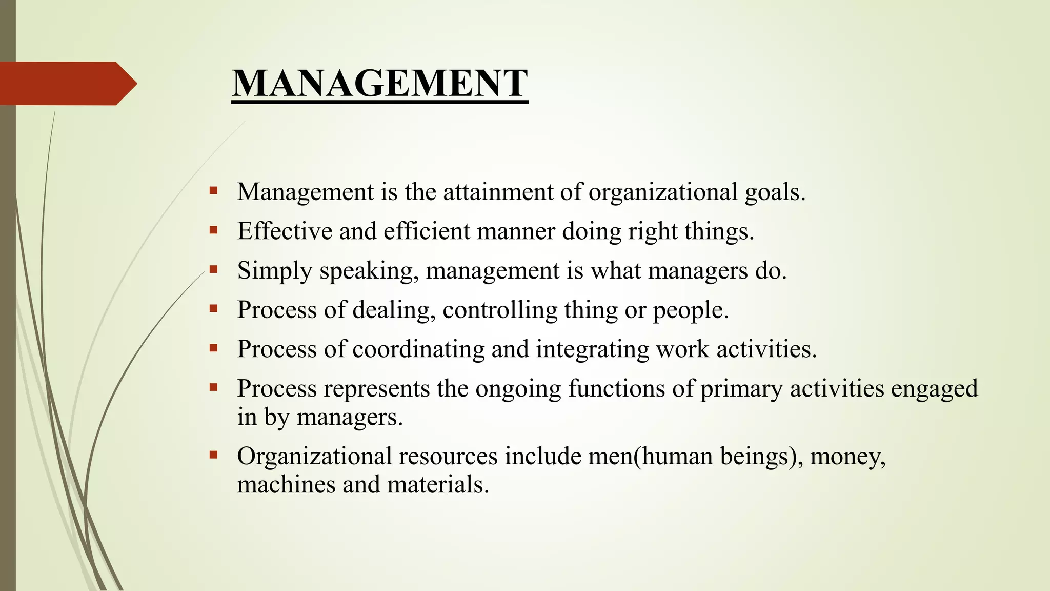 Introduction of Management and Organizations | PPTX | Executive ...
