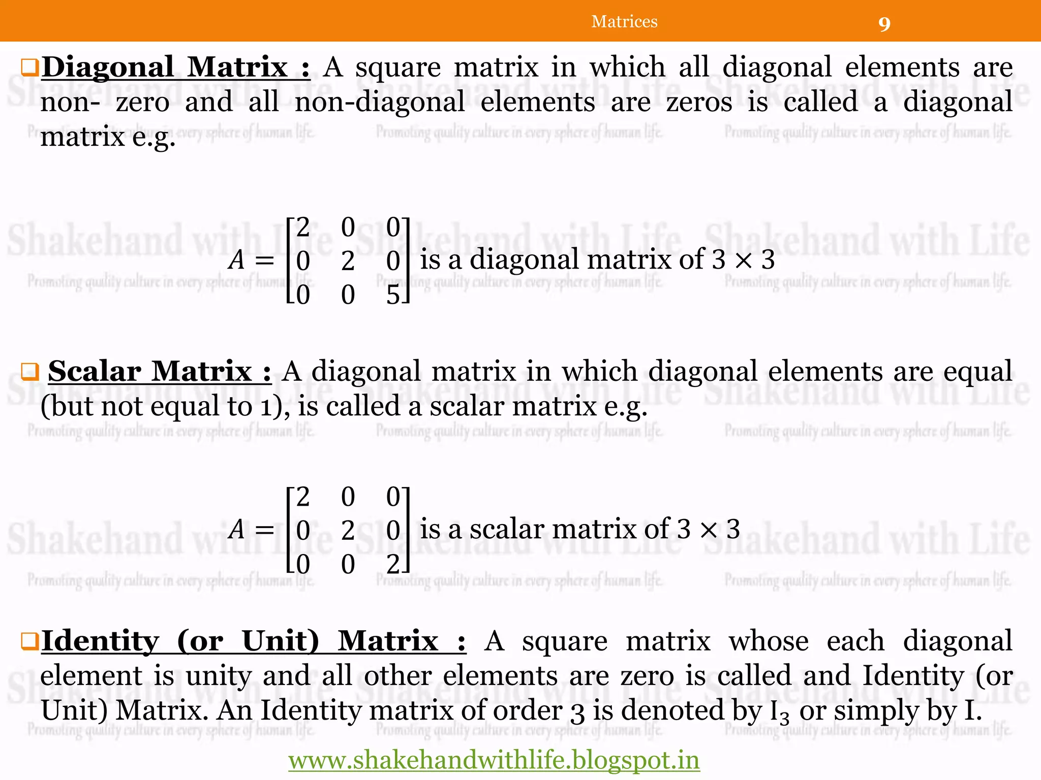 Introduction of matrices | PDF