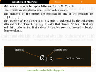 Introduction of matrices | PDF