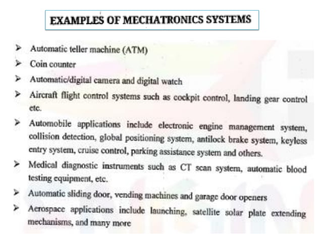 Introduction of Mechatronics | PPT