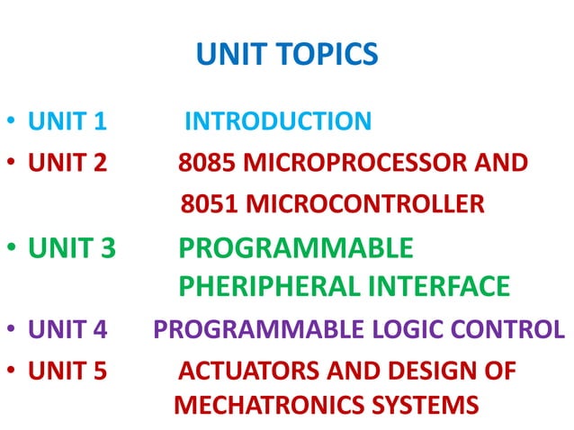Introduction of Mechatronics | PPT