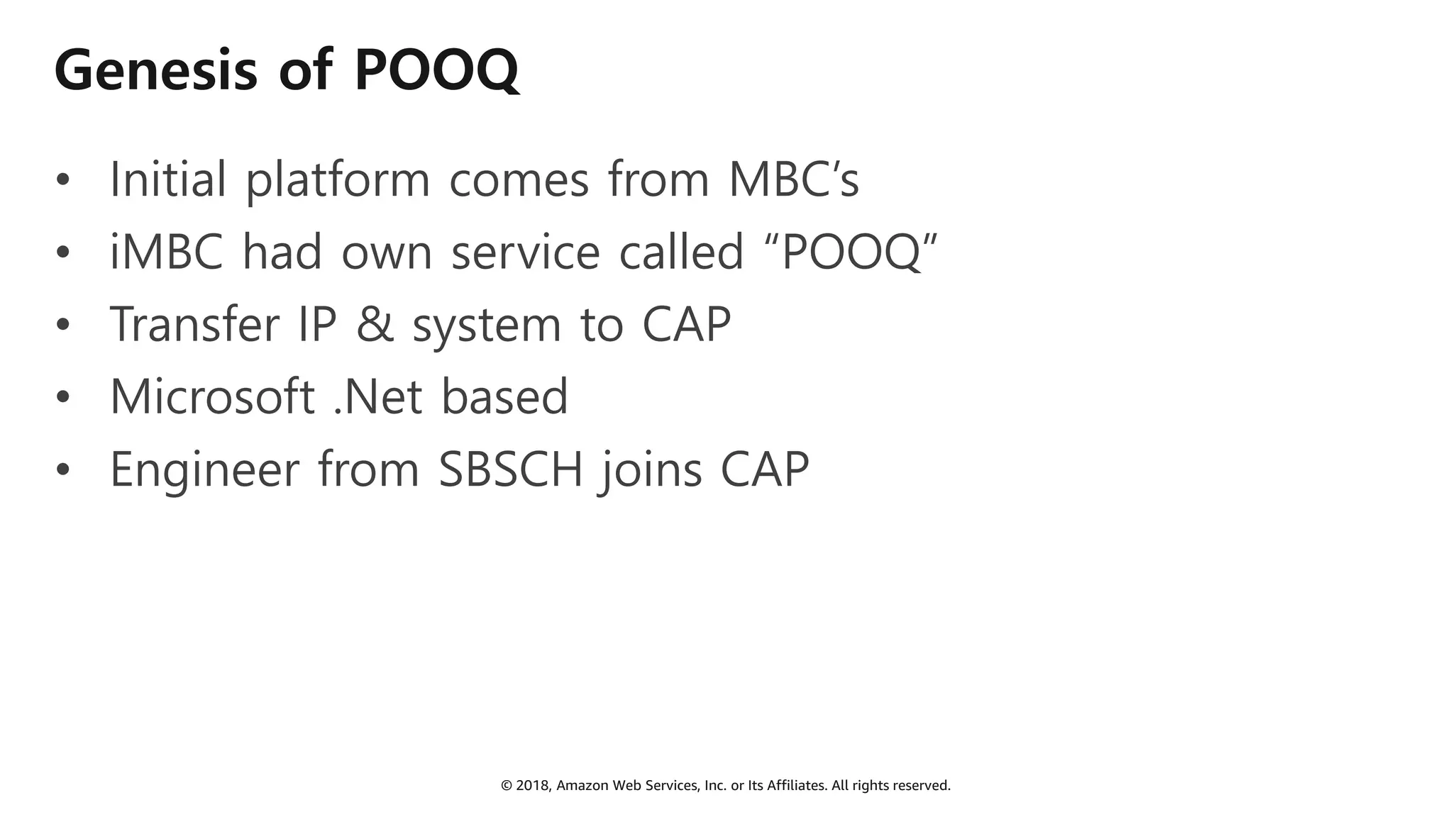 국내 미디어 고객사의 AWS 활용 사례 - POOQ 서비스, 콘텐츠연합플랫폼::조휘열::AWS Summit Seoul 2018 | PPT