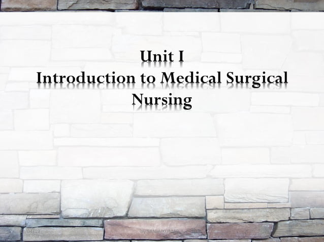 Introduction of medical surgical nursing | PPT