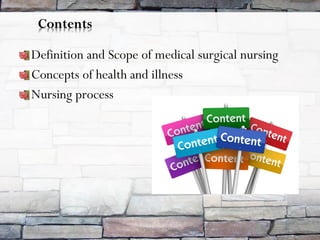 Introduction of medical surgical nursing | PPT