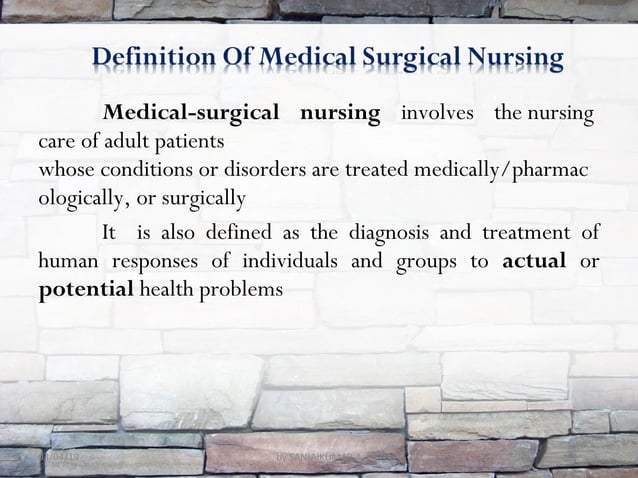 Introduction of medical surgical nursing | PPT