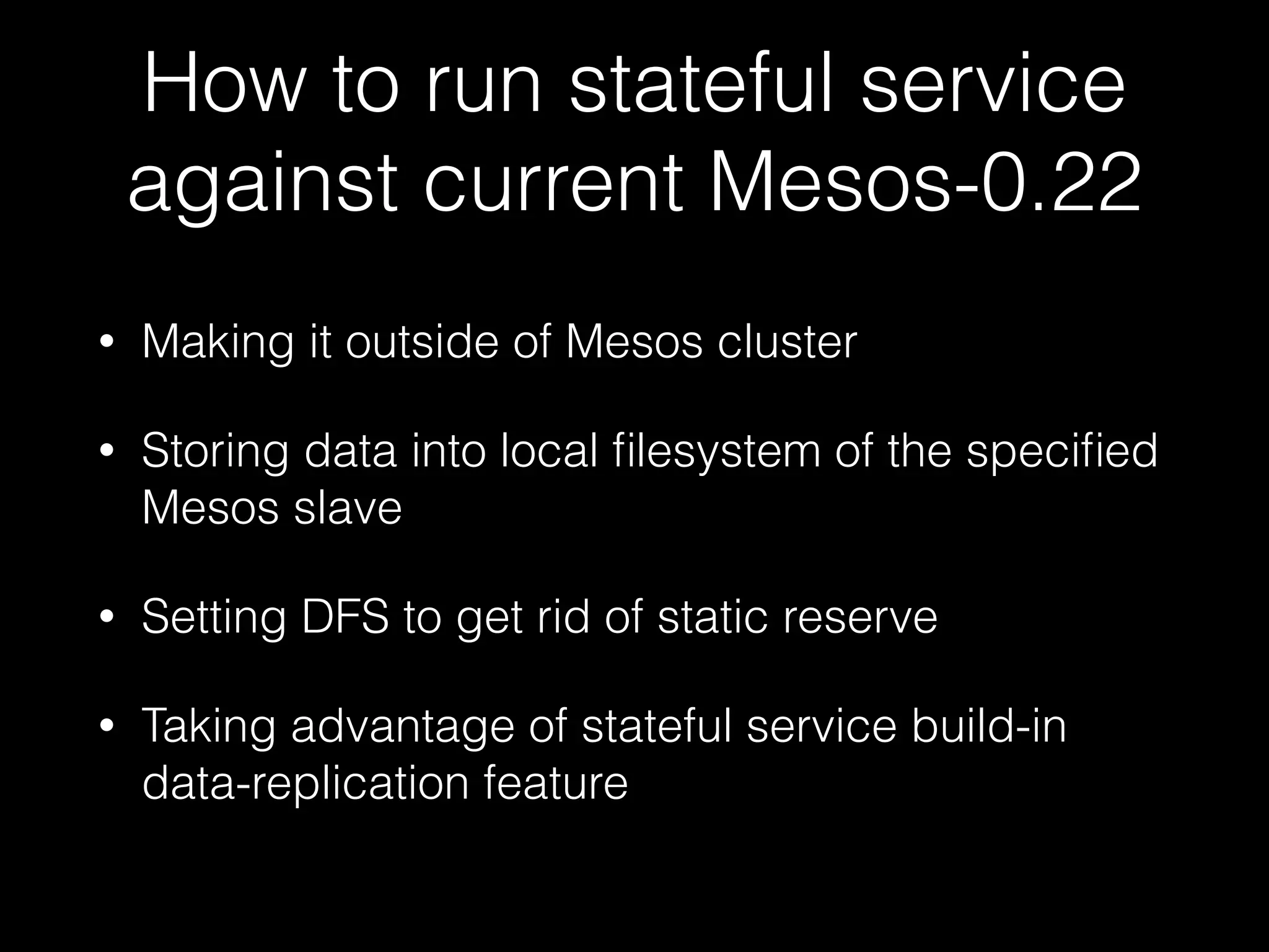 Introduction of mesos persistent storage | PDF