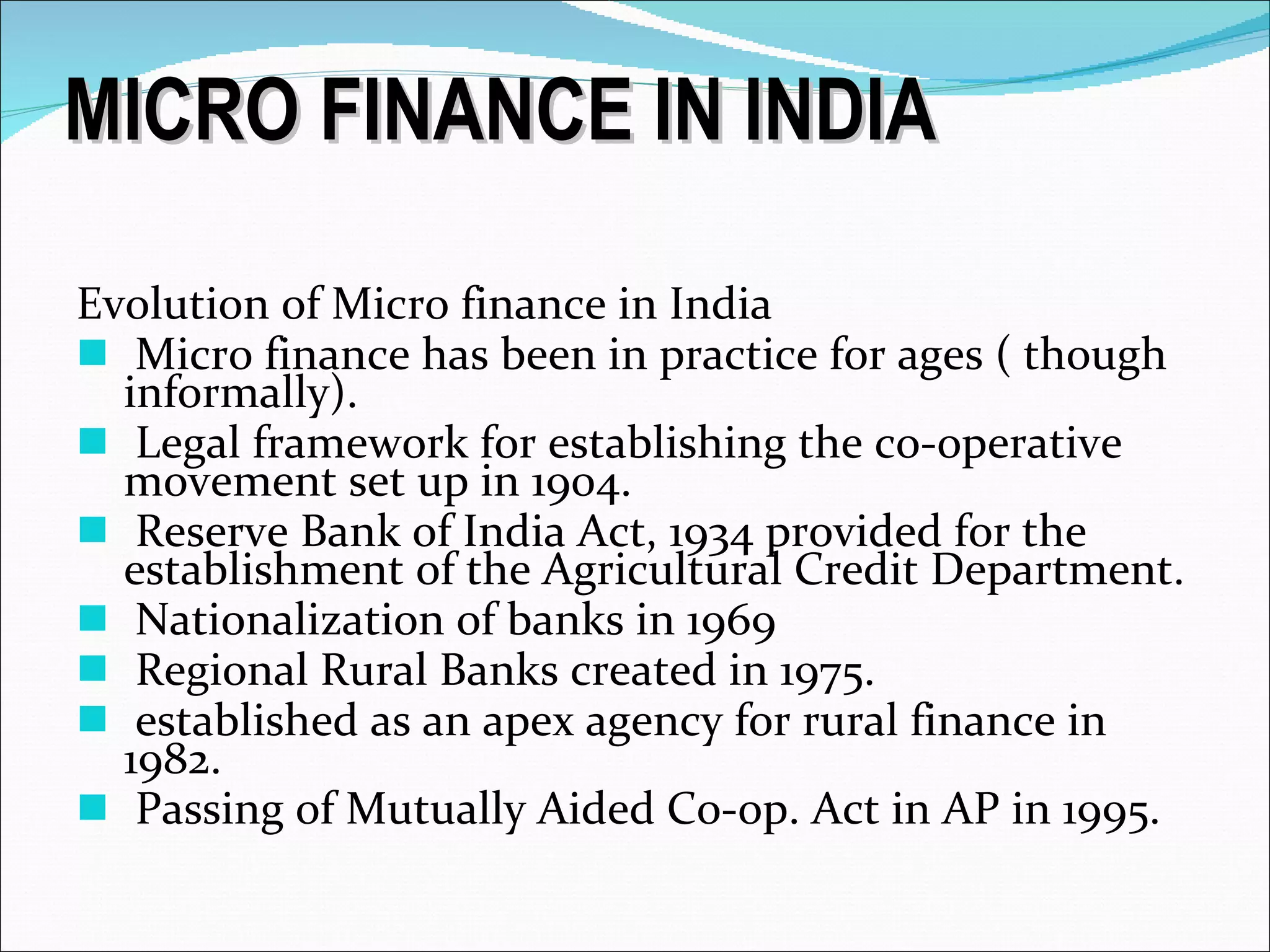 Introduction of microfinance | PPT