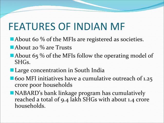 Introduction of microfinance | PPT