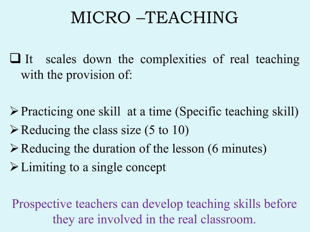 Introduction of micro teaching | PPT
