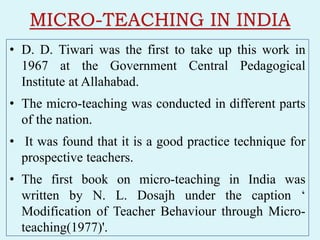 Introduction of micro teaching | PPTX | Workshops and Classes | Hobbies ...