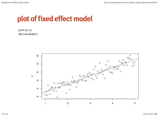 Introduction of mixed effect model | PDF