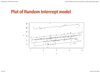 Introduction of mixed effect model | PDF