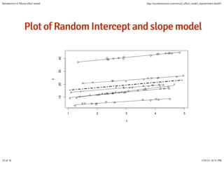 Introduction of mixed effect model | PDF