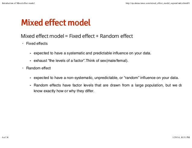 Introduction Of Mixed Effect Model
