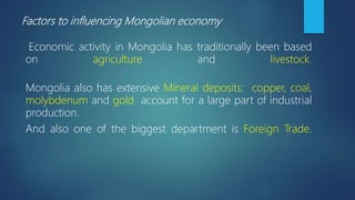 Introduction of Mongolian economy | PPTX