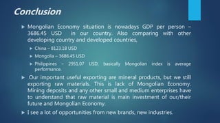 Introduction of Mongolian economy | PPTX