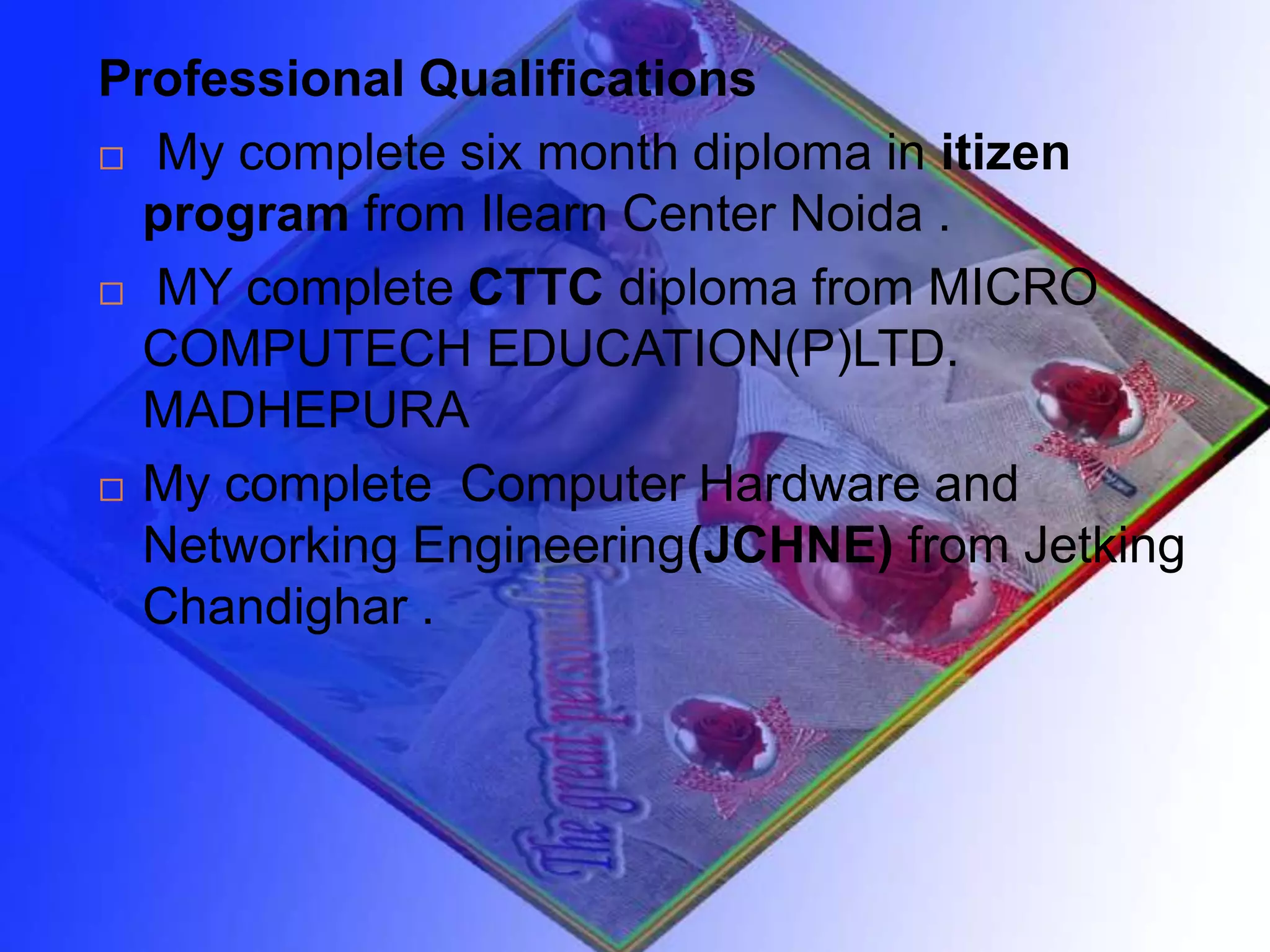 Introduction of mr. rahul kumar | PPTX