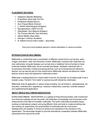 Introduction of multimedia - Adoro Institute of Multimedia | DOCX