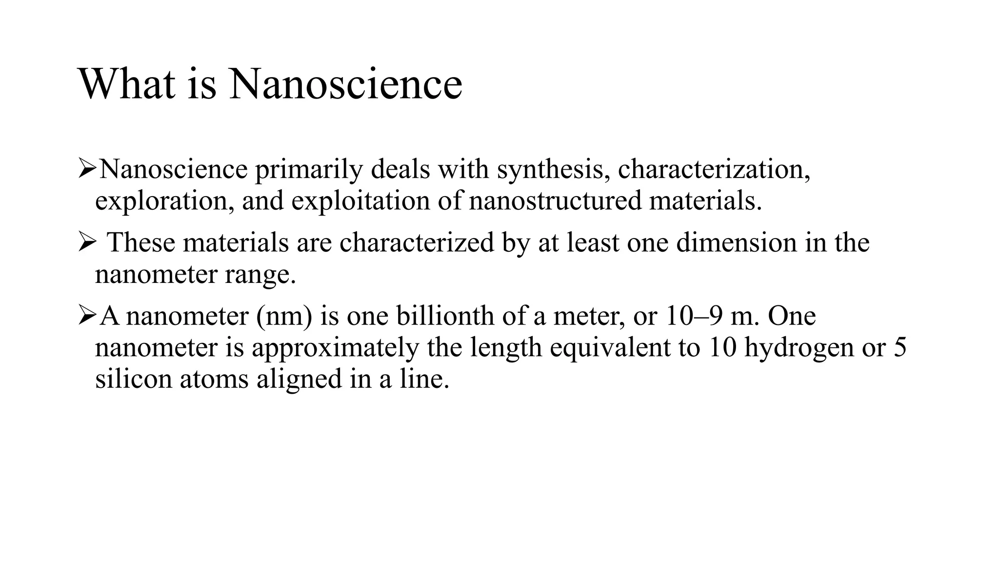 Introduction to nanoscience and nanotechnology | PPTX
