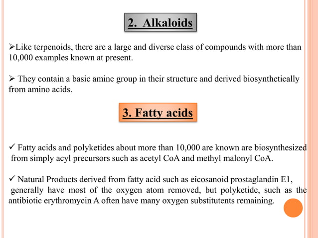Introduction of natural products | PPTX | Chemistry | Science