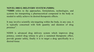 Novel drug delivery system | PPT
