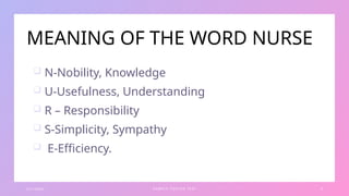 INTRODUCTION OF NURSING.pptx for professional | PPTX | Parenting Babies ...