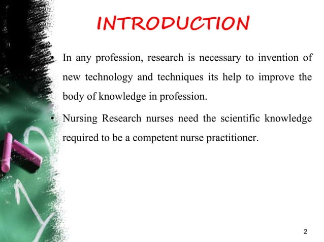 Introduction of nursing research and research process | PPT