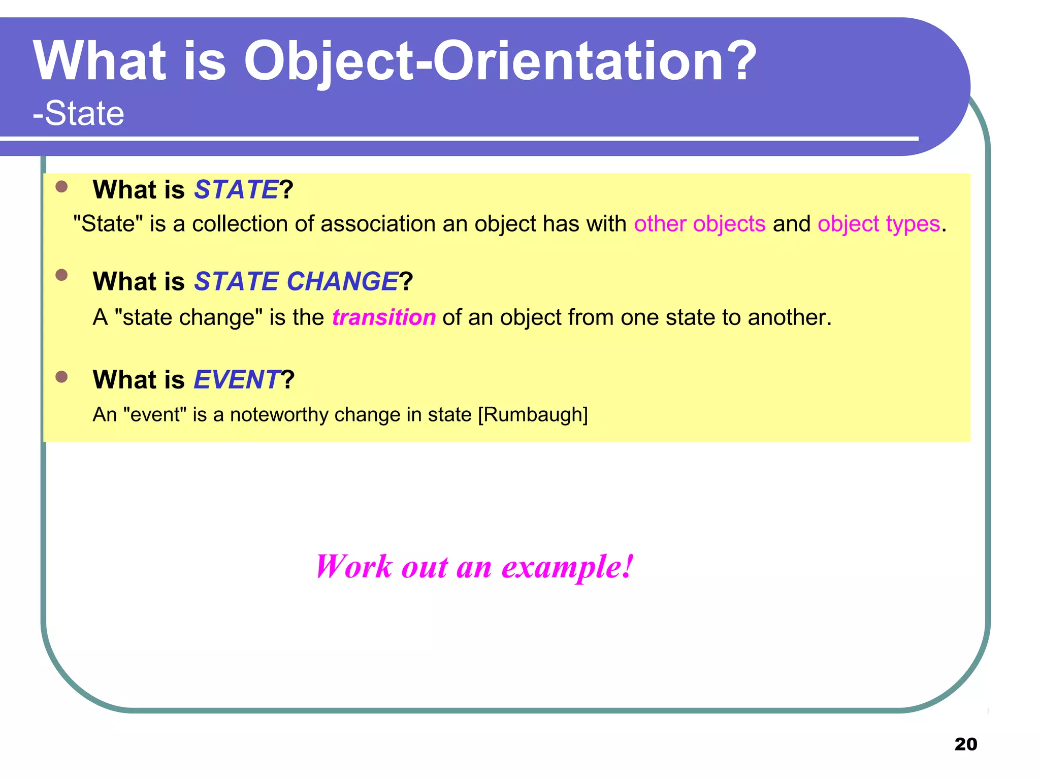 Introduction Of Object Oriented Analysis And Design By Sarmad Baloch Ppt