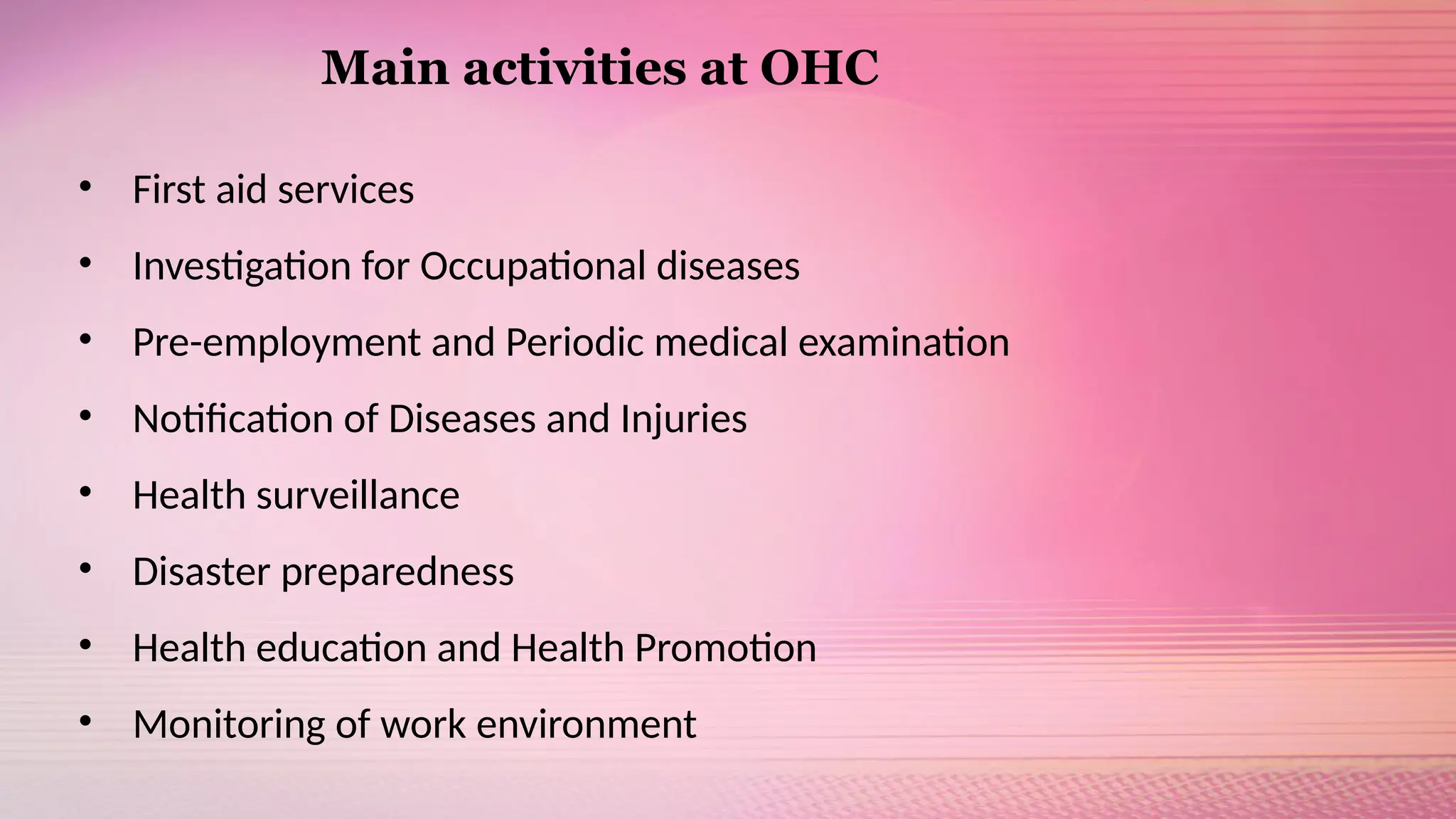 Introduction of Occupational Health & OHC.pptx