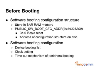Introduction of omap4 booting sequence | PDF | Operating Systems | Computer Software and ...