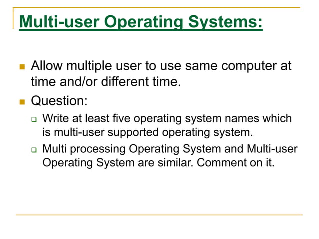 Introduction of operating system | PPT | Operating Systems | Computer ...